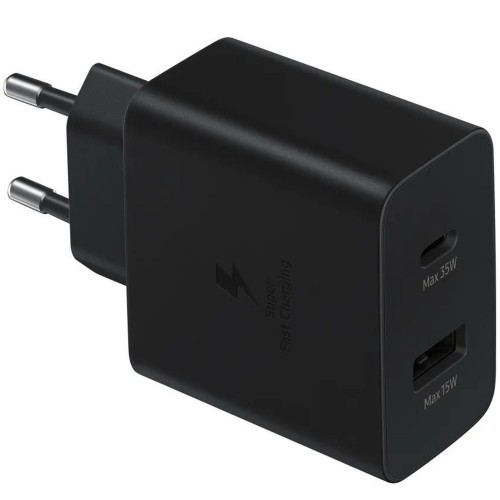 Incarcator retea Super Fast Charge 35W, Dual USB (Type-C + USB-A), Black
